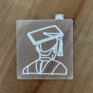 Graduation Boy Cookie Cutter and Stamp. Graduation Biscuit Fondant ...
