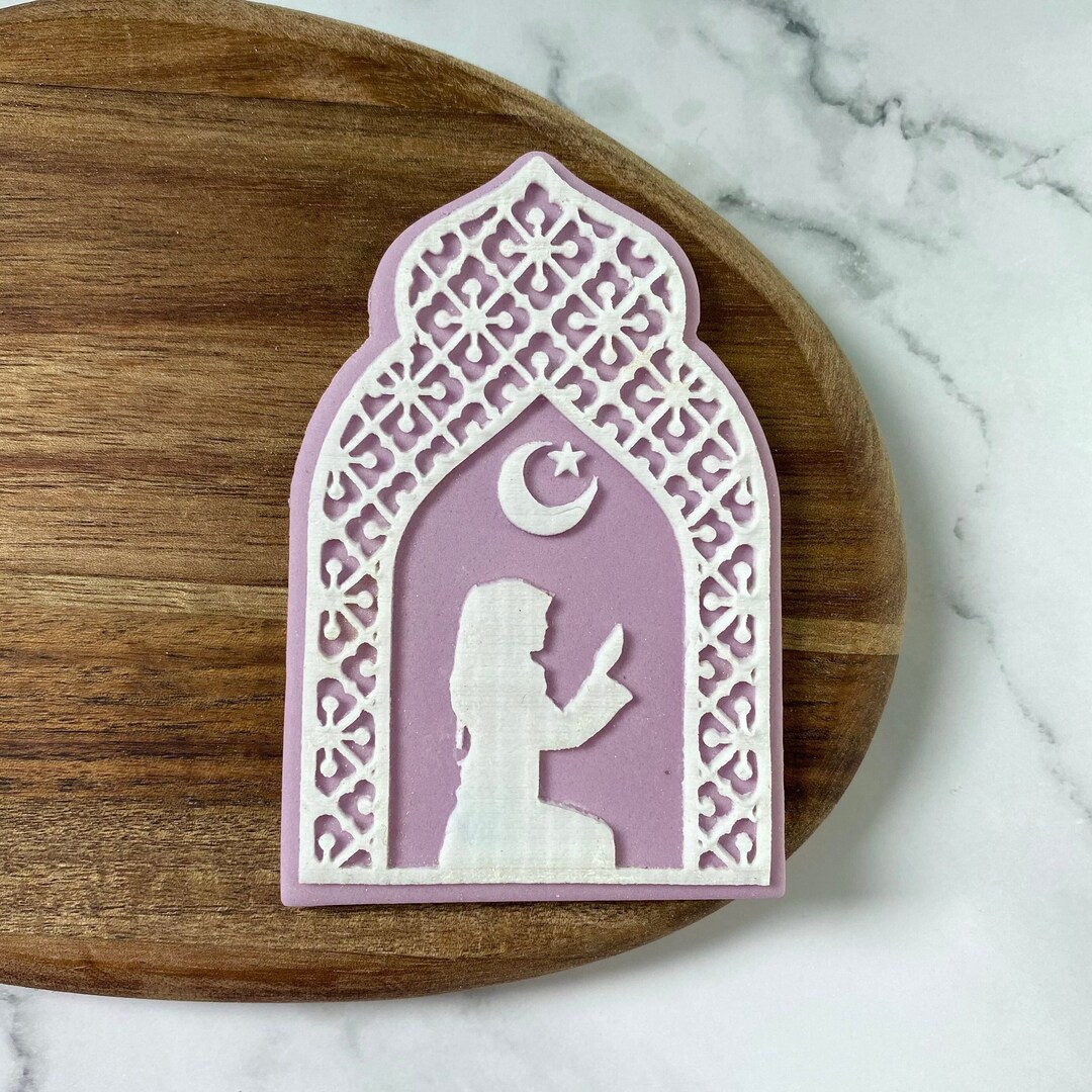 Muslim Woman Praying Debosser Stamp and Cutter. Ramadan Popup Stamp ...