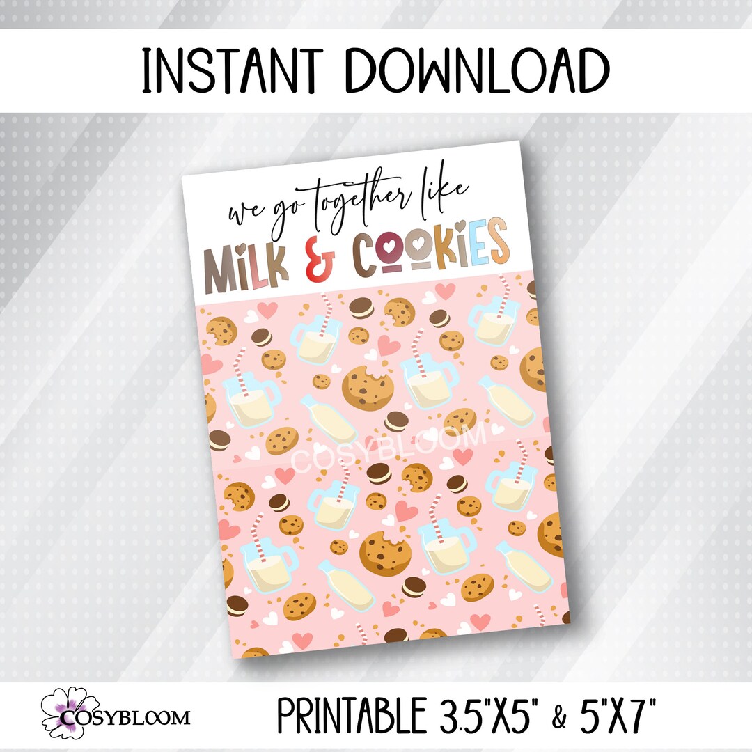 Printable Valentine Cards for Cookies, Valentine's Day Cookies Cards ...