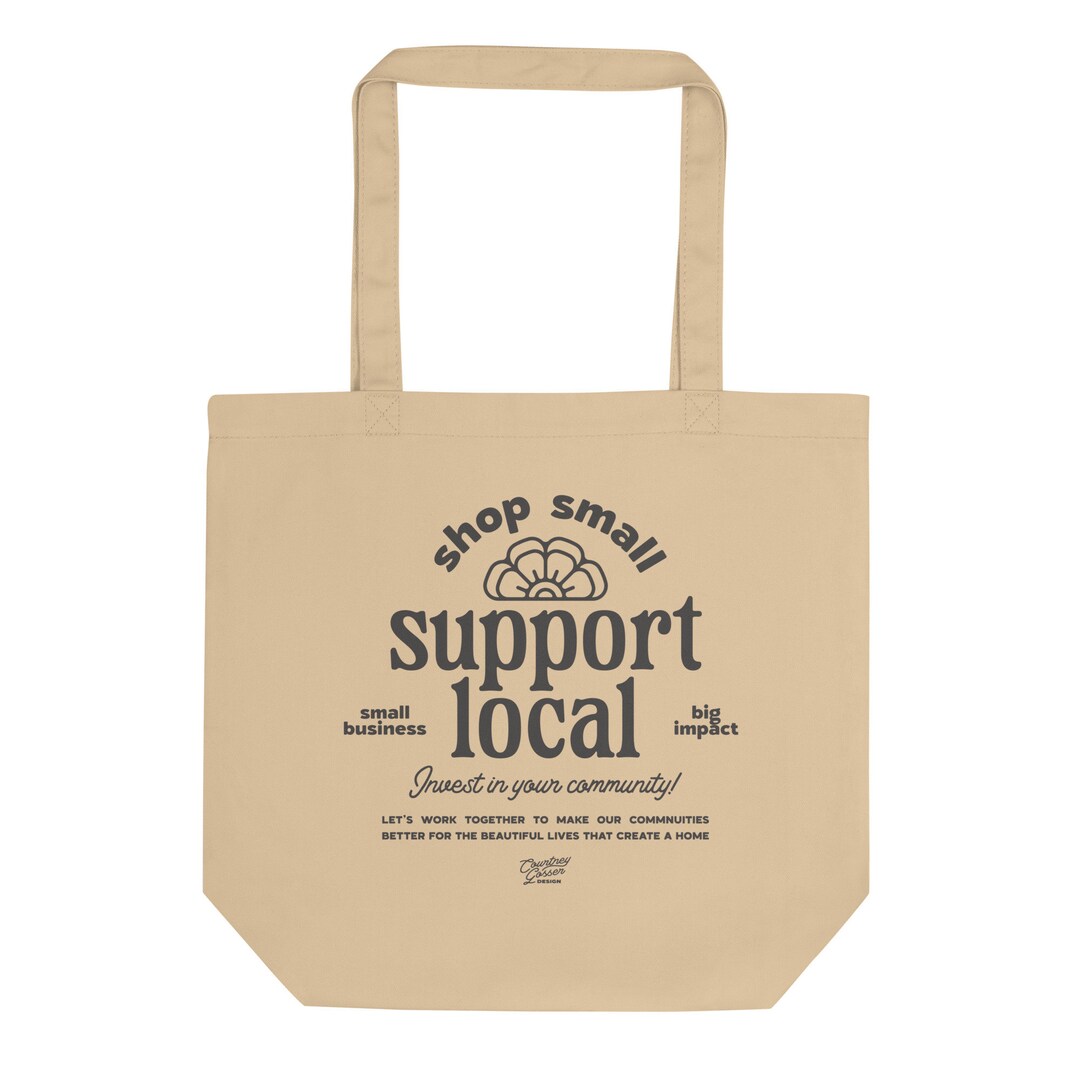 Support Local Tote Bag / Aesthetic Canvas Tote Bag / Cute - Etsy