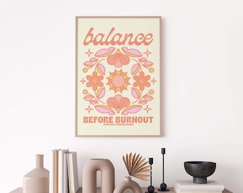 Work Life Balance Poster - Etsy