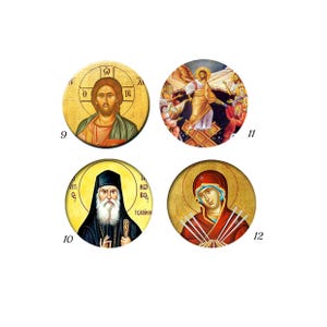 Personalized Wooden Religious Keychain Two-sided Keyring Greek Orthodox ...