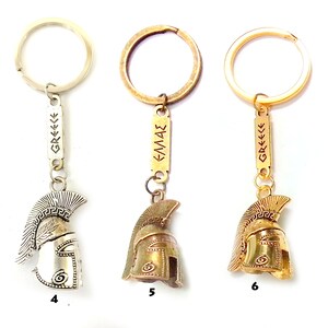 Ancient Greek Helmet Bag Charm Spartan Keyring Men Gift Keychain ...