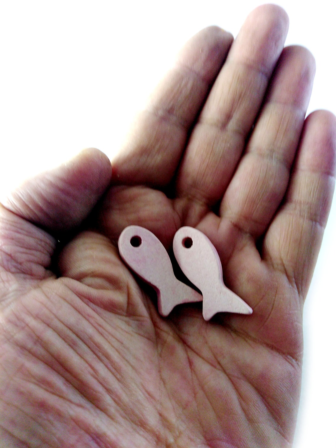 15 Pcs Greek Matte Finish Ceramic Fish 30x19mm Handmade Ceramic Fish ...