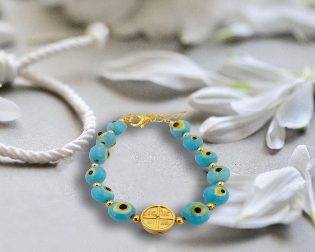10 Pcs Greek Evil Eye Witness Bracelet Baby Shower Favors Wedding ...