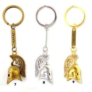Ancient Greek Helmet Spartan Keyring Men Gift Keychain Goddess Athena ...