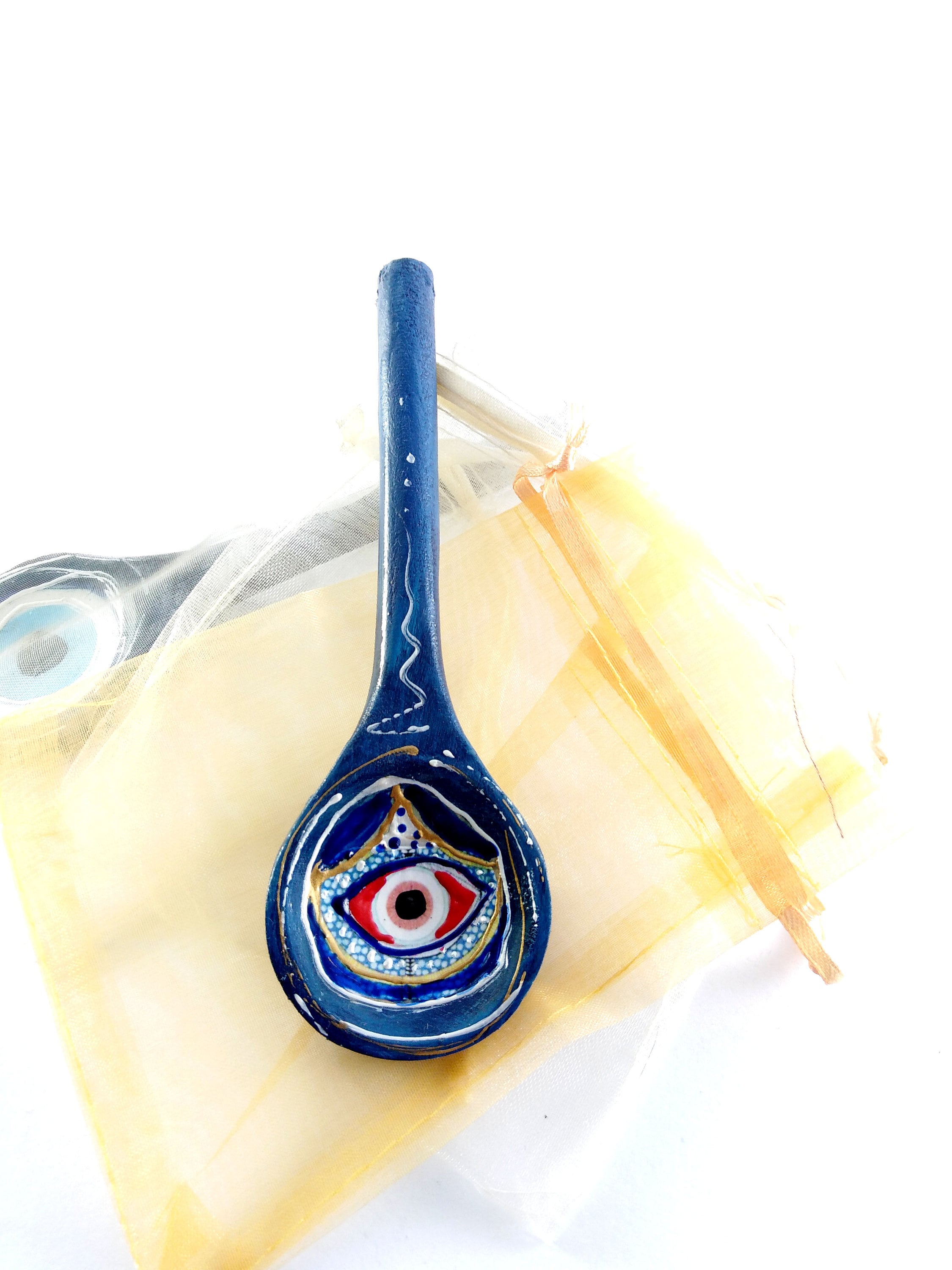 Wooden spoon magnet Fridge evil eye magnet Wooden evil eye | Etsy