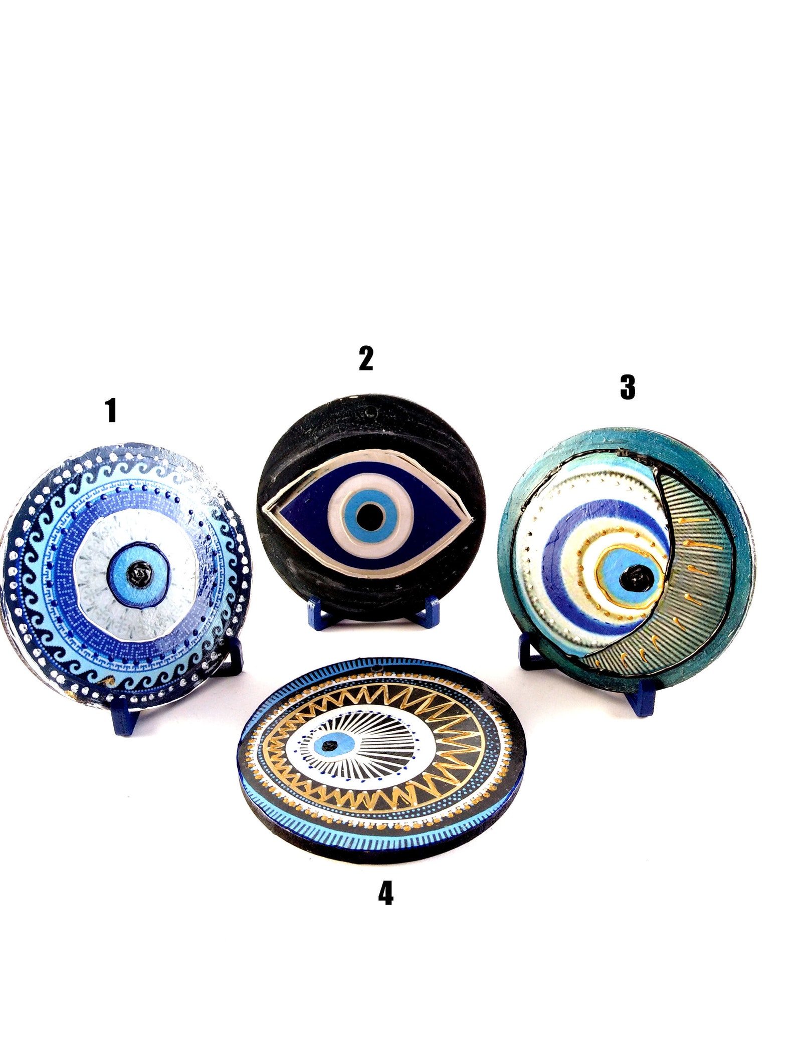 Table Ornament With Evil Eye Wooden Evil Eye Talisman Evil Eye | Etsy