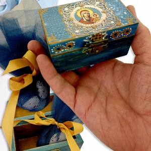 Personalized Handpainted Favor Box Wooden Keepsake Jesus Icon Religious ...