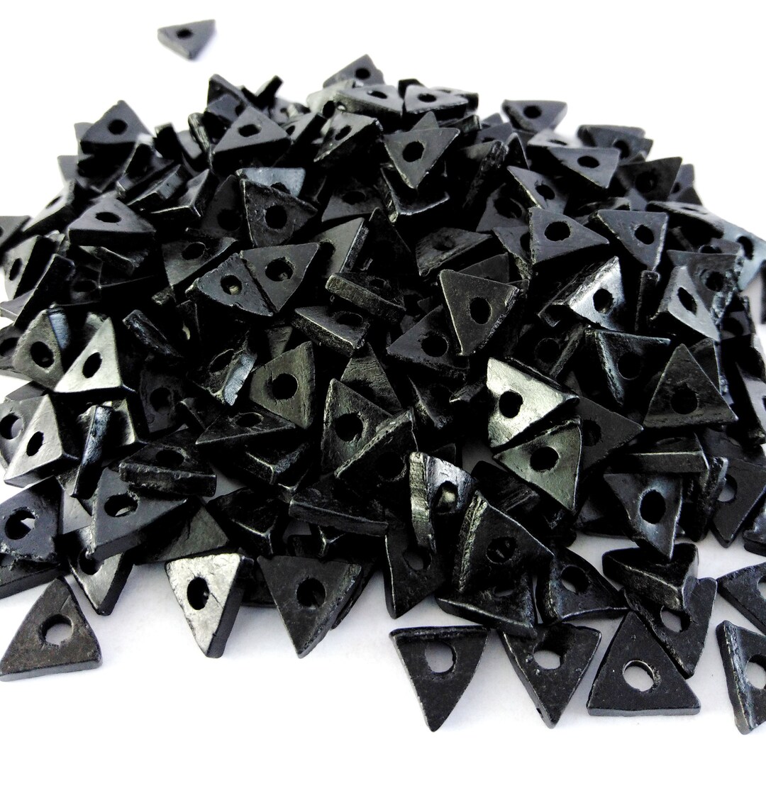 75 Pcs Greek Ceramic Triangle Washer 9x9x3mm Handmade Ceramic Triangle ...
