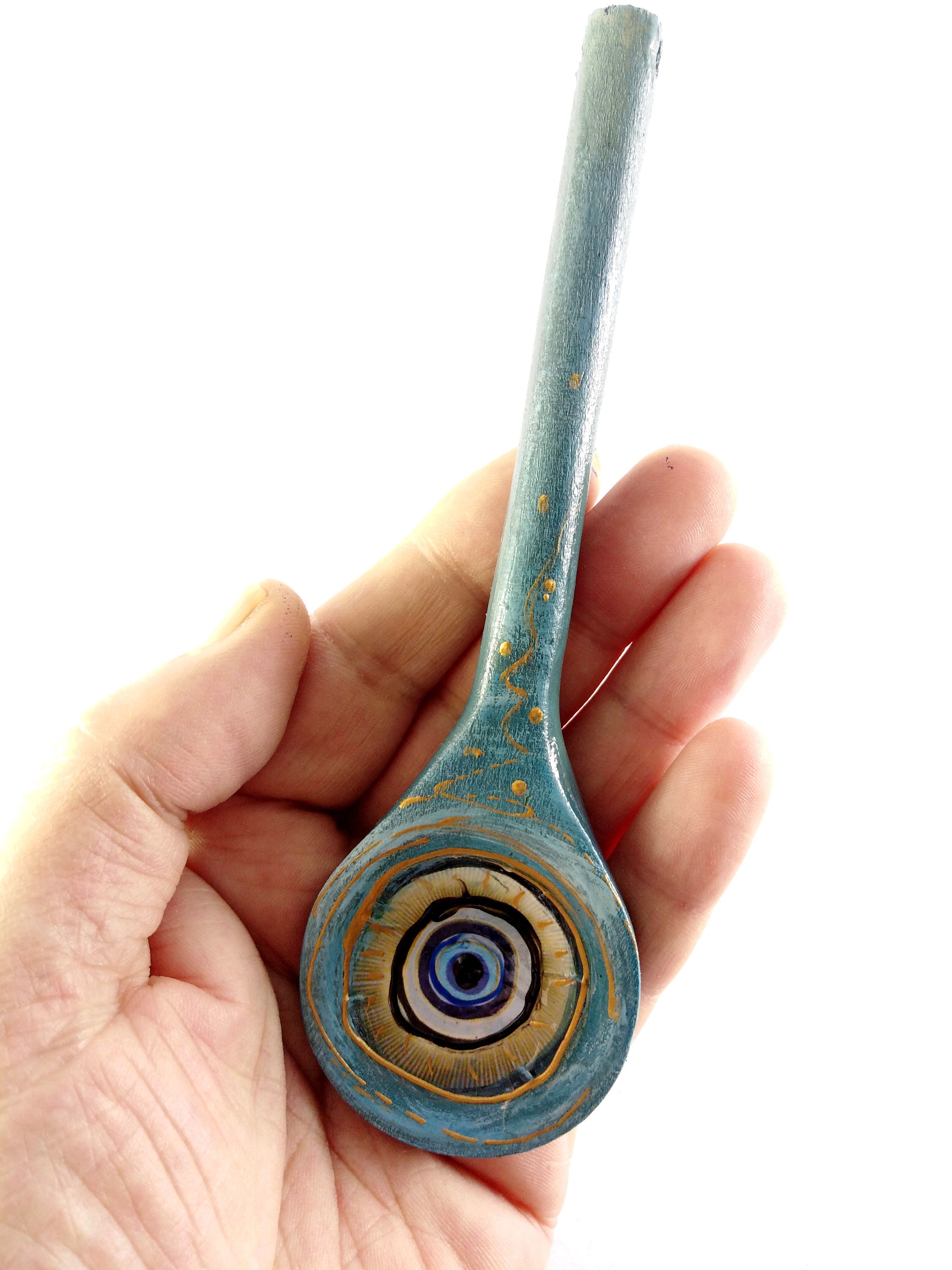 Wooden spoon magnet Fridge evil eye magnet Wooden evil eye | Etsy