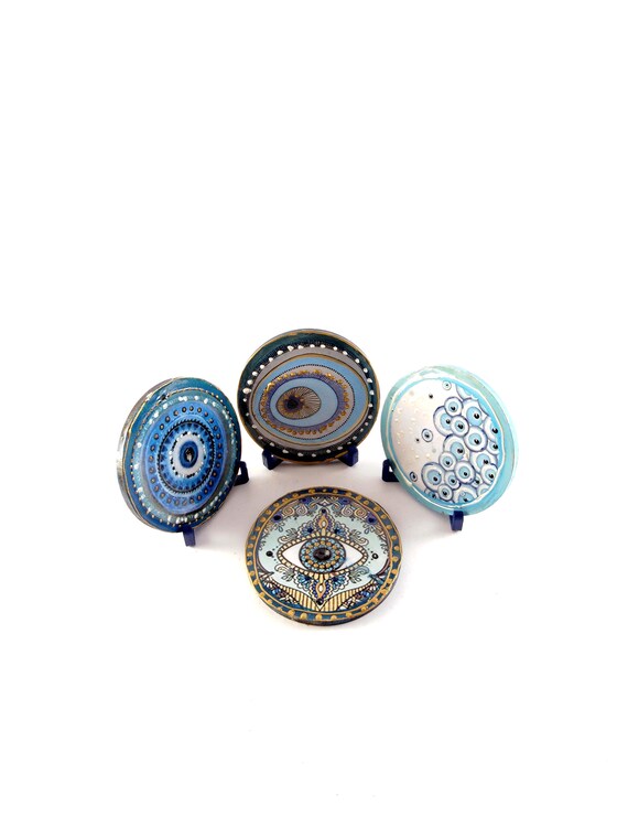 Table Ornament With Evil Eye Wooden Evil Eye Talisman Evil Eye | Etsy