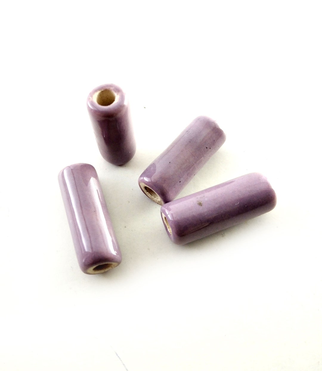 Buy 15 Pcs Greek Enamelled Ceramic Tube 7x17mm Glazed Handmade Spacer ...