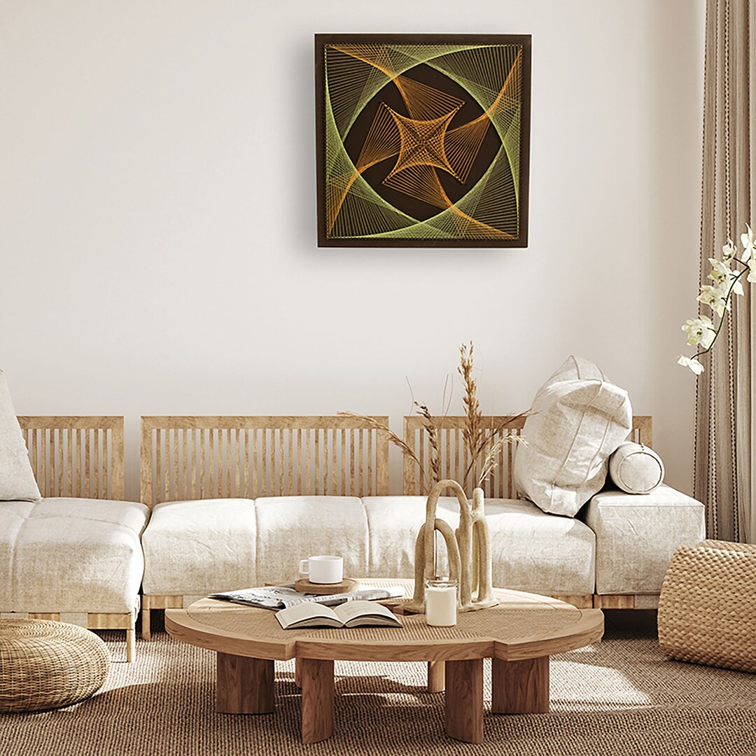 String art thread picture mural terminado. En varios colores y ...