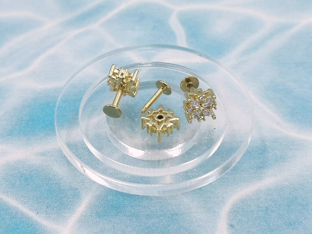 Surgical Steel 1.2mm/16g Labret Stud Externally Threaded With - Etsy