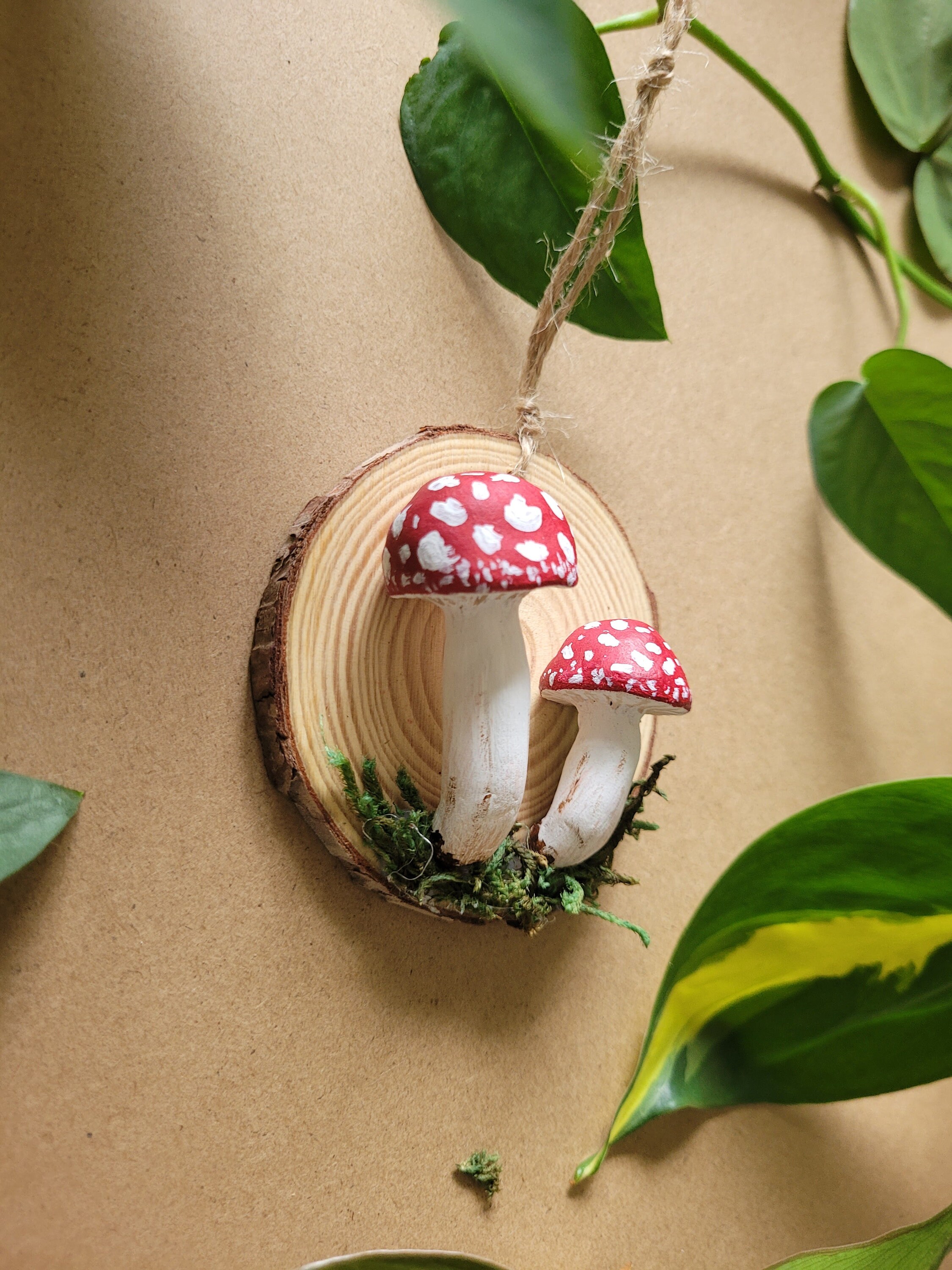 Botanical Mushroom Clay Wall Decor Mushroom Art Botanical Art Wall ...