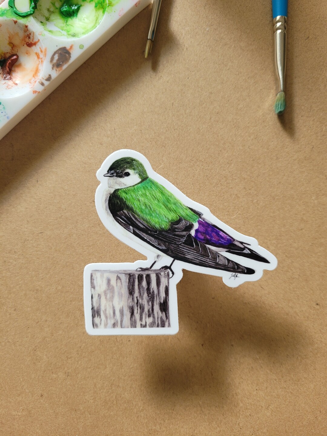 Violet Green Swallow Sticker | Bird Sticker | Swallow Sticker | Nature ...