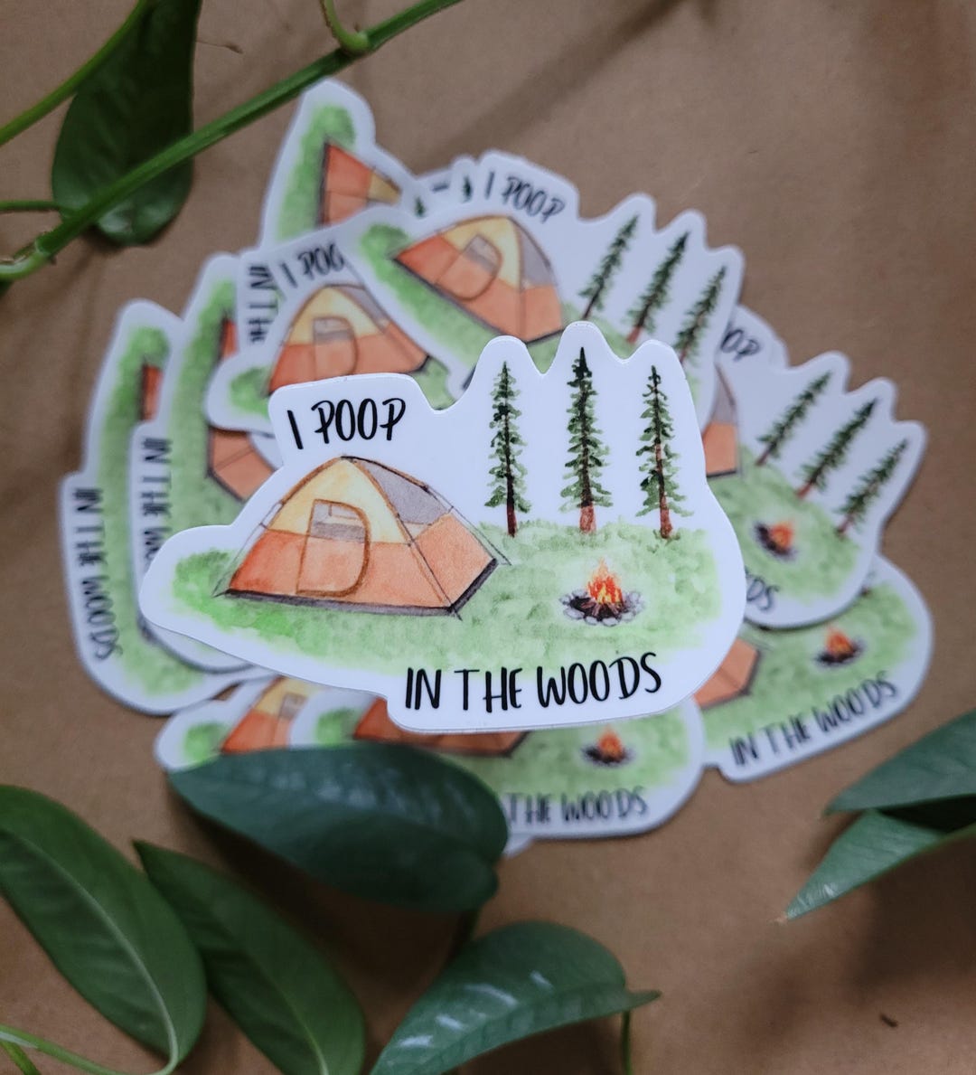 I Poop in the Woods Sticker Camp Sticker Funny Camping Sticker Nature ...
