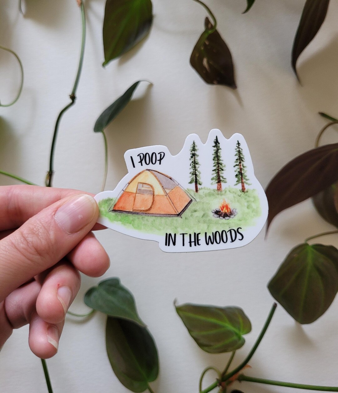 I Poop in the Woods Sticker | Camp Sticker | Funny Camping Sticker ...