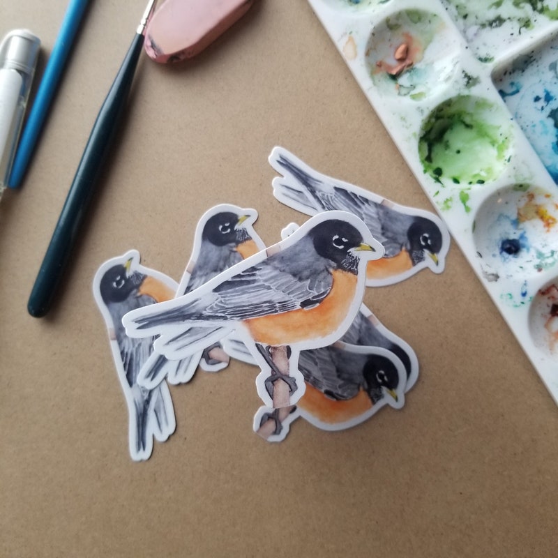 Robin Decal - Etsy