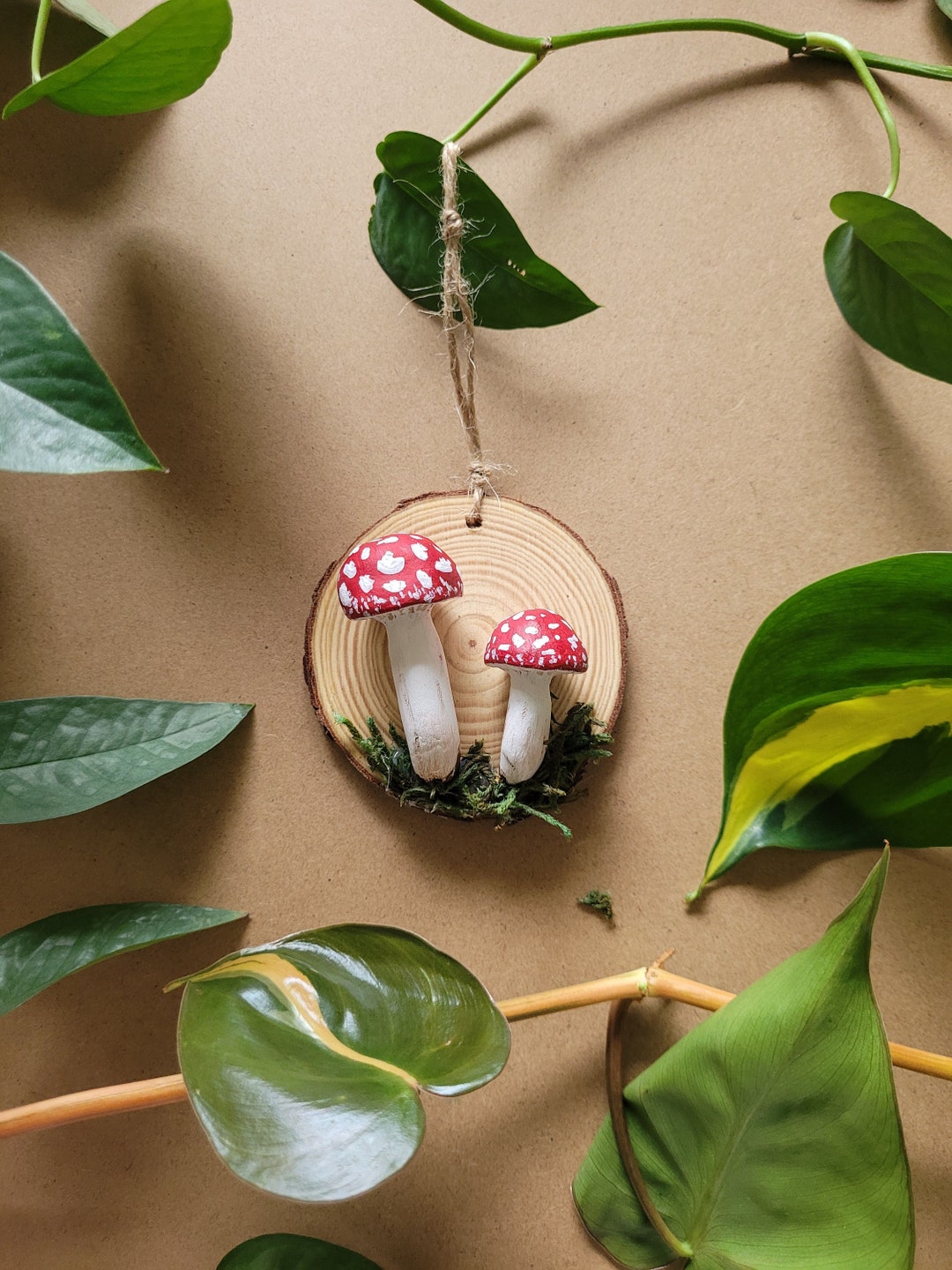 Botanical Mushroom Clay Wall Decor Mushroom Art Botanical Art Wall ...