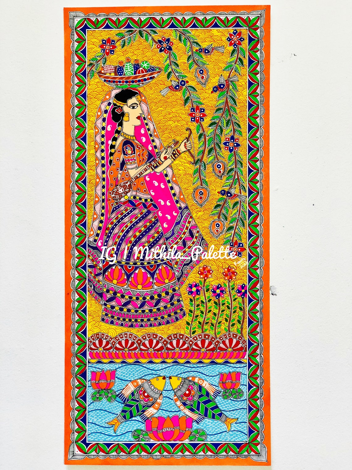 Buy Village Scene-madhubani Painting Archival/giclee Print Online in ...