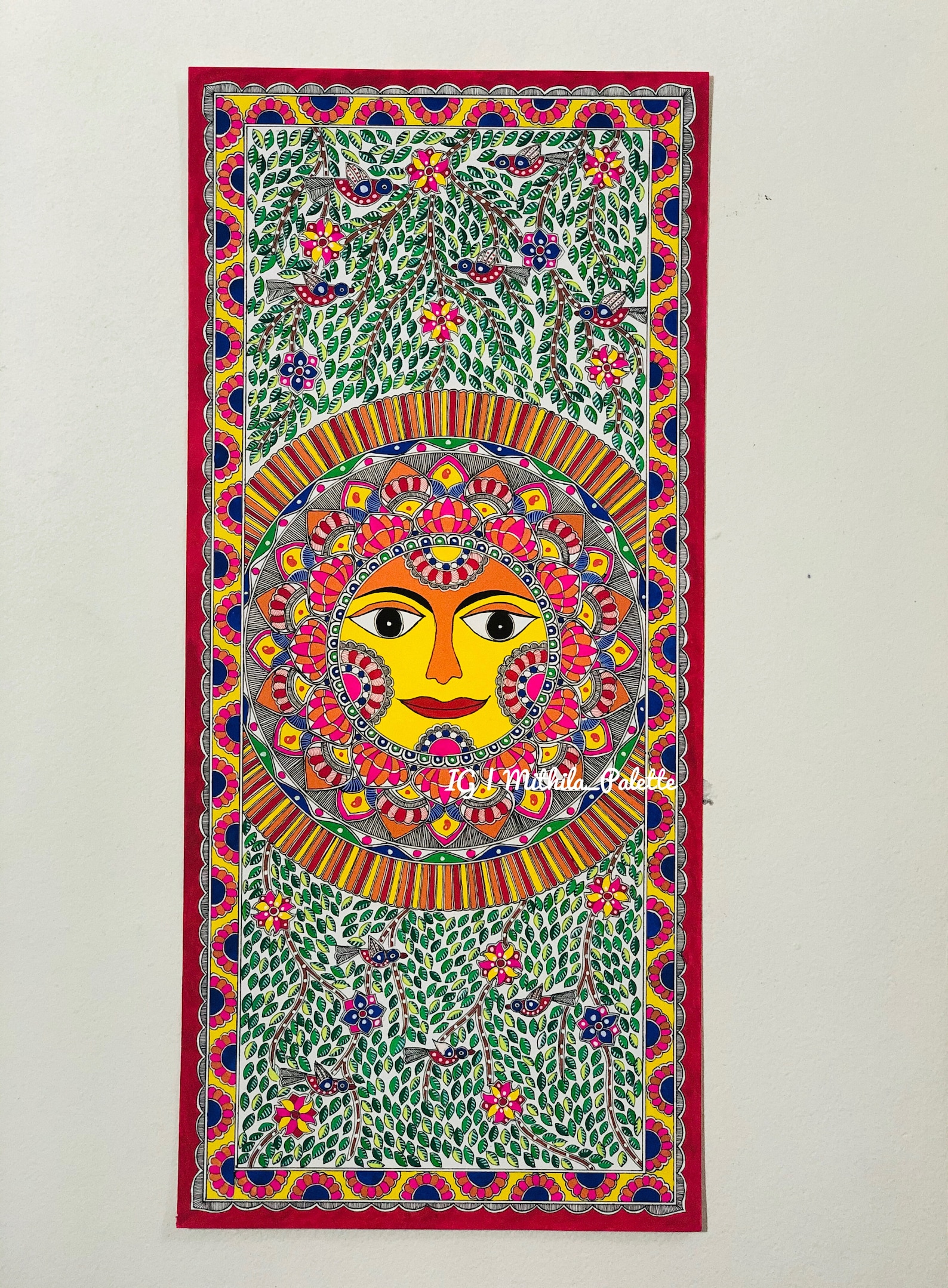 Village Scene-madhubani Painting Archival/giclee Print - Etsy