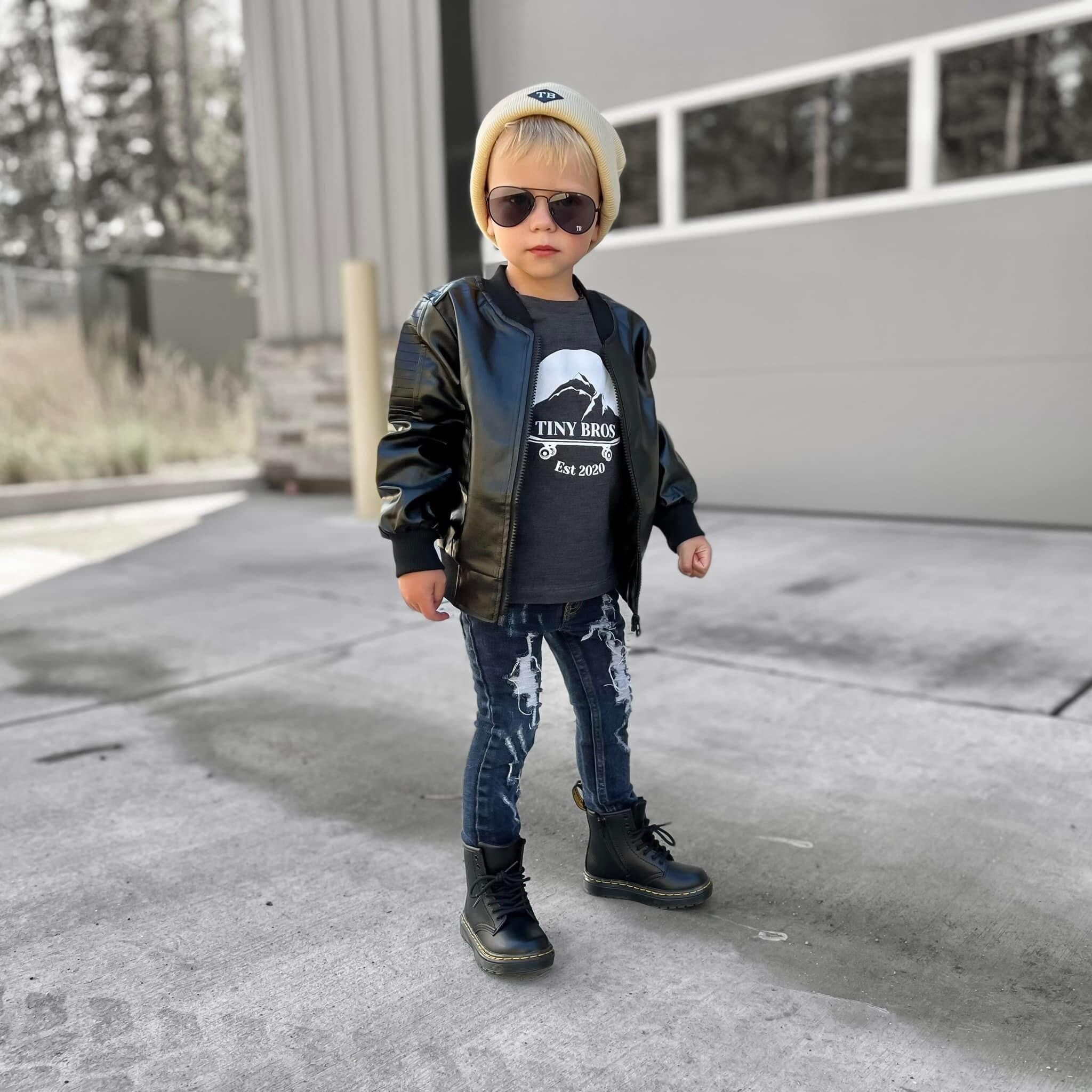 Kids Leather Jacket - Etsy