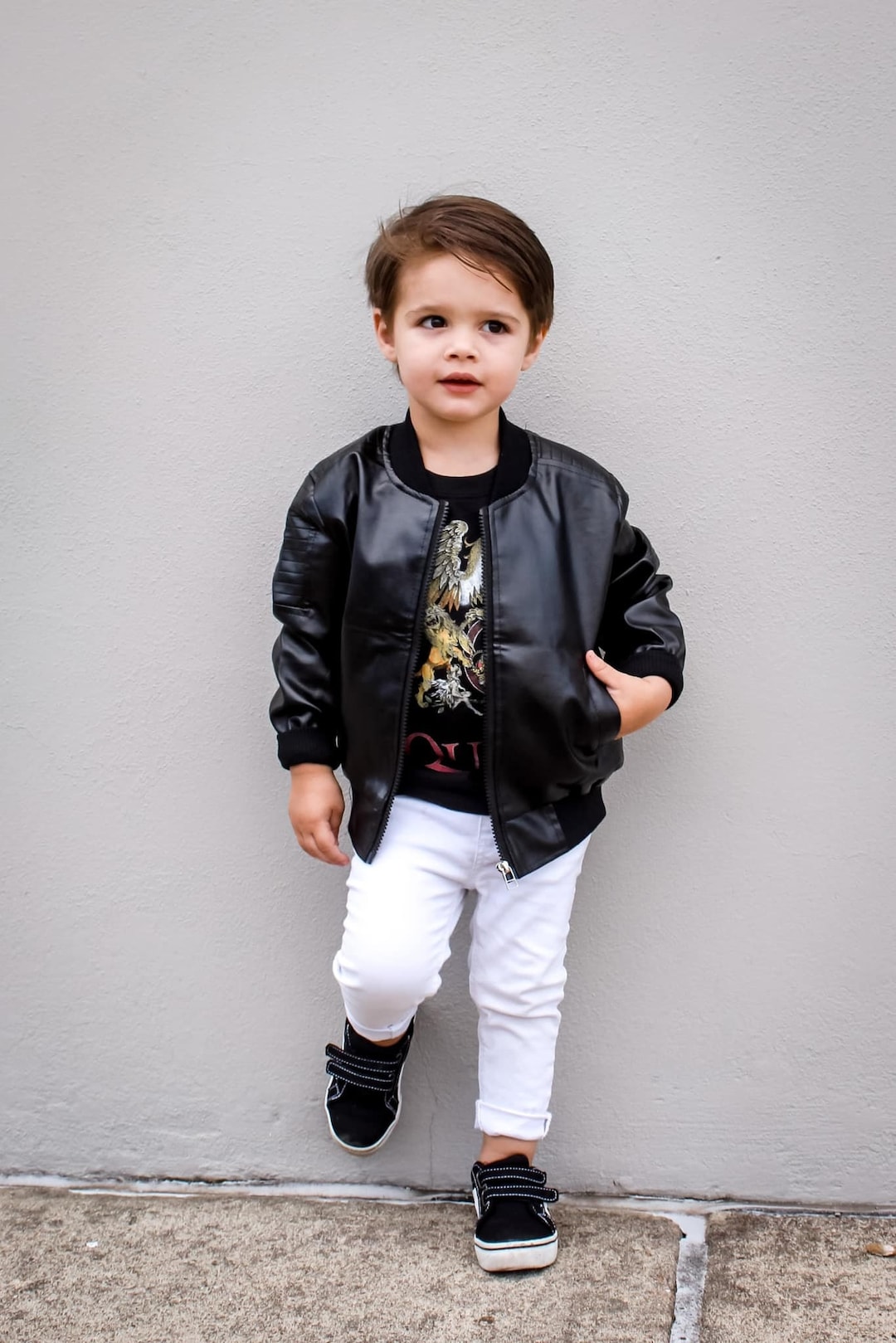Kids Leather Jacket - Etsy