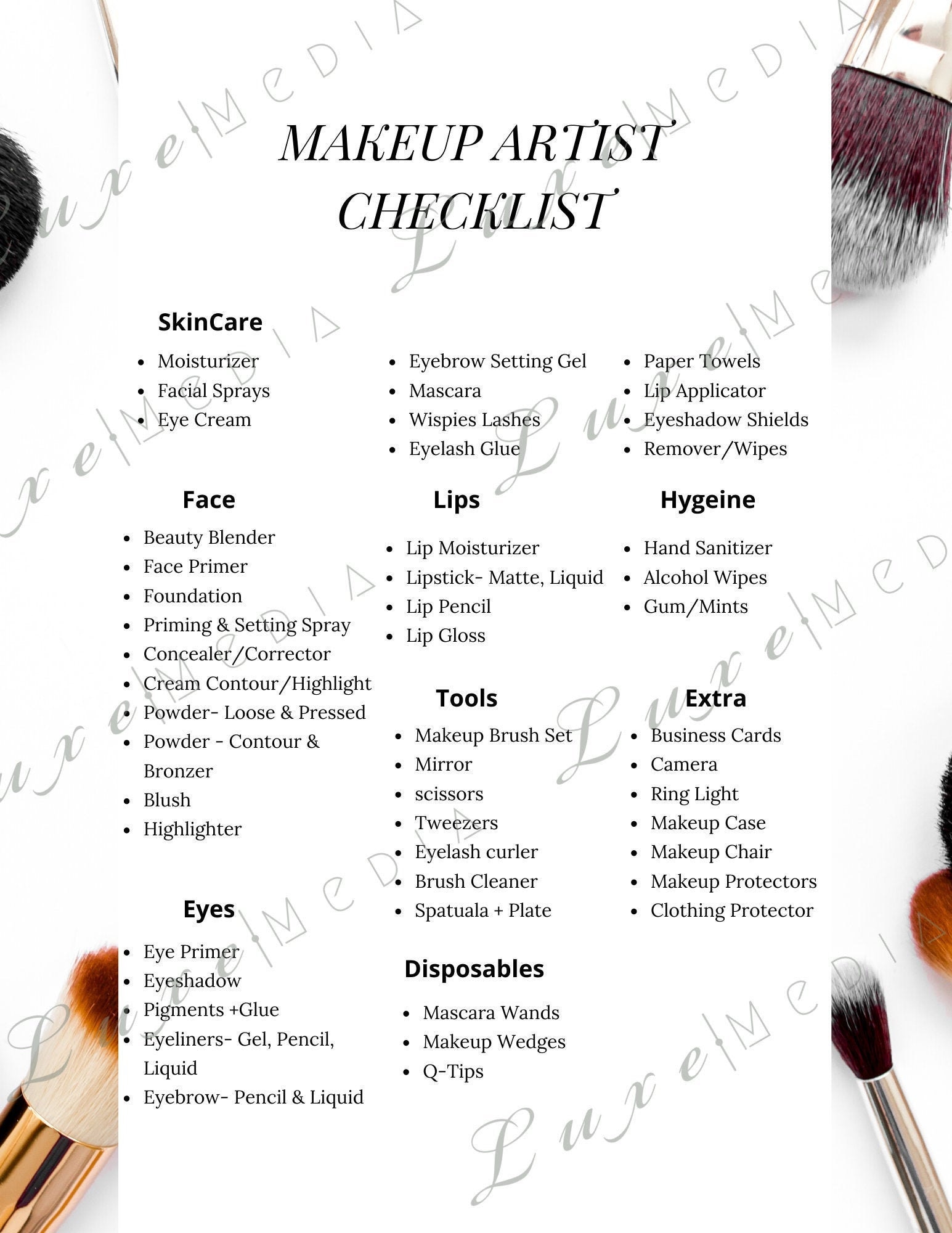 Bridal Makeup Kit Checklist | Makeupview.co