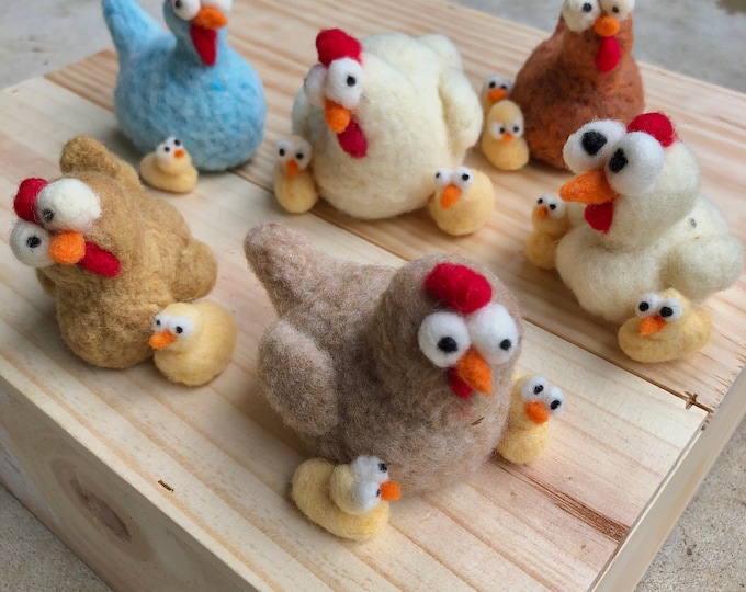 Needle Felted Chicken Hen With Egg - Etsy