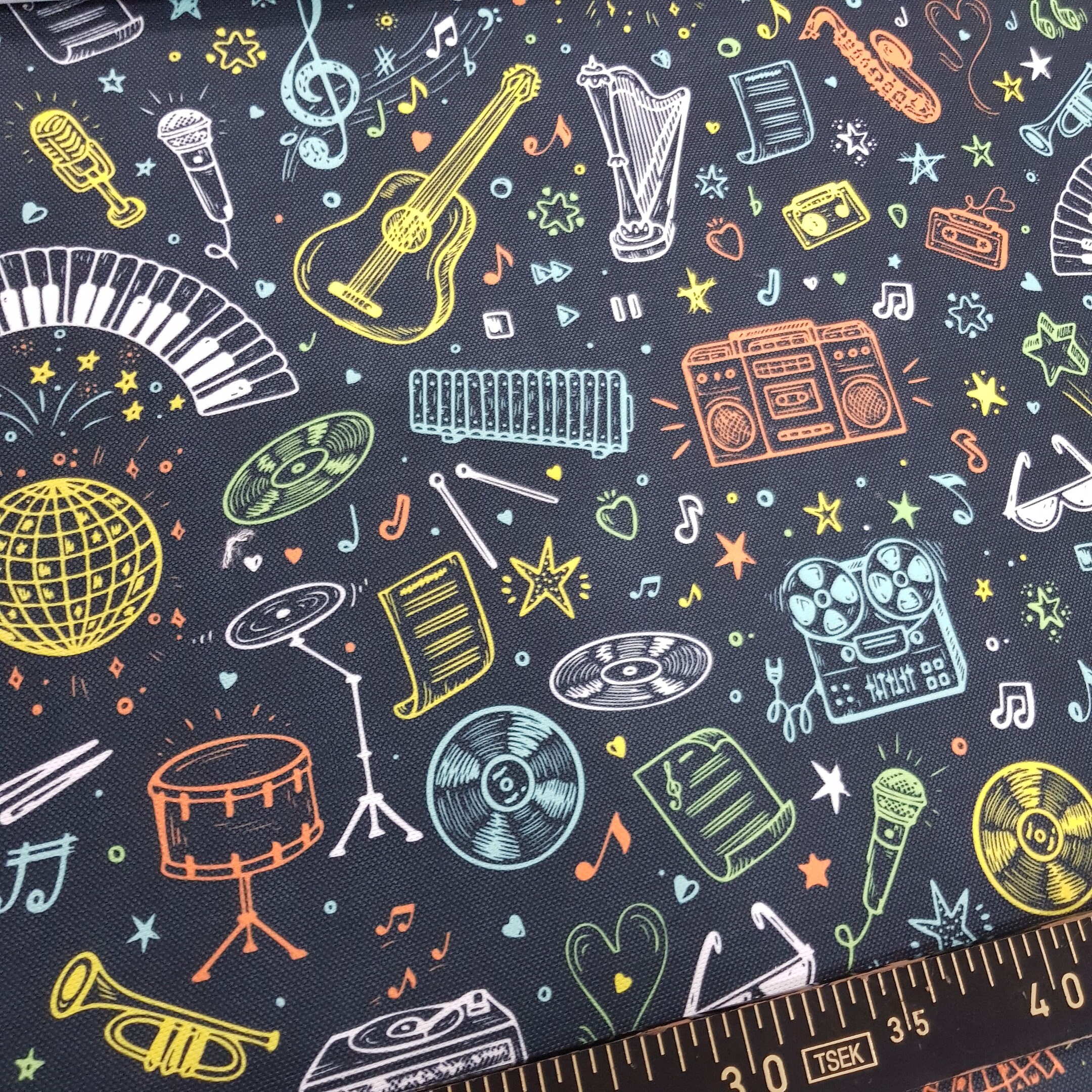 Music Fabric Print Pattern Digital Printed Upholstery Fabric | Etsy