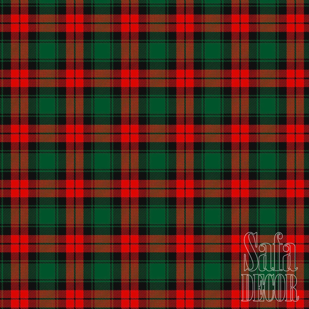 Plaid Red Green Striped Pattern Decorative Upholstery Fabric - Etsy