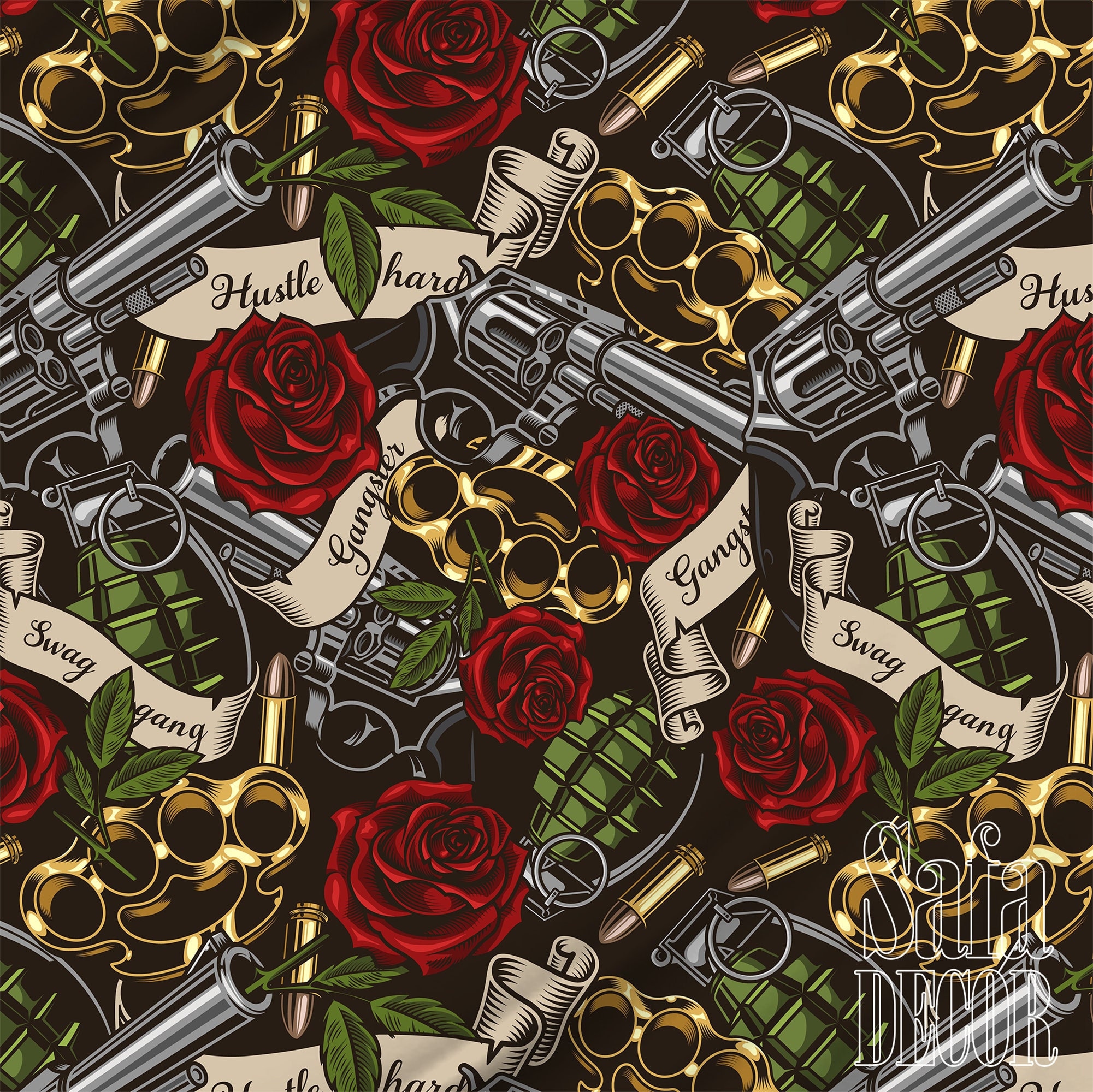 Gangster Drawings Of Roses