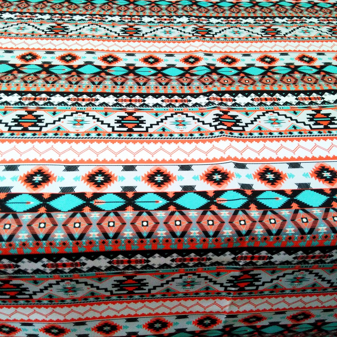 Navajo Native American Patterns Geometric Digital Printed Fabric by the ...