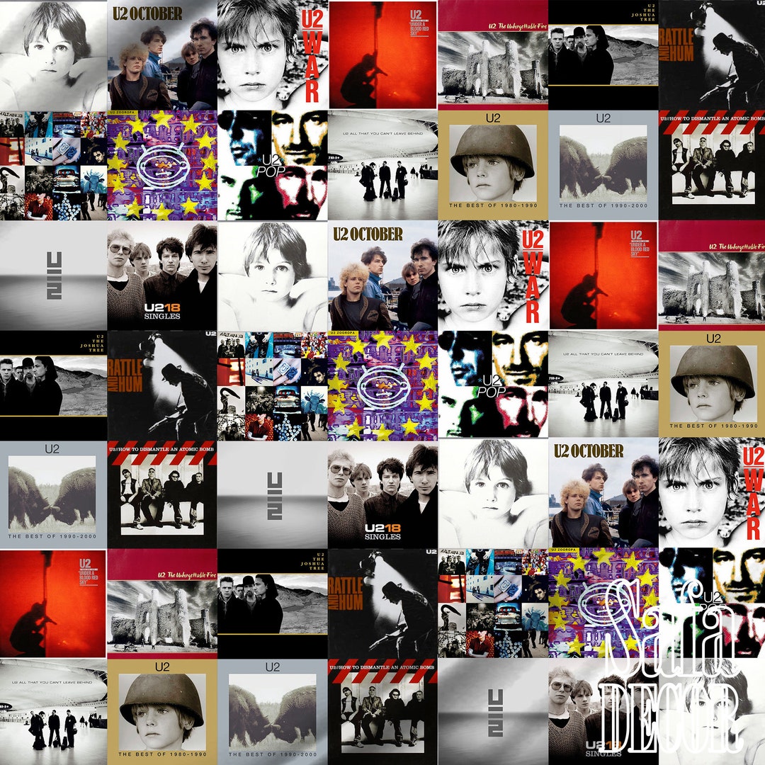 U2 Album Covers Collage