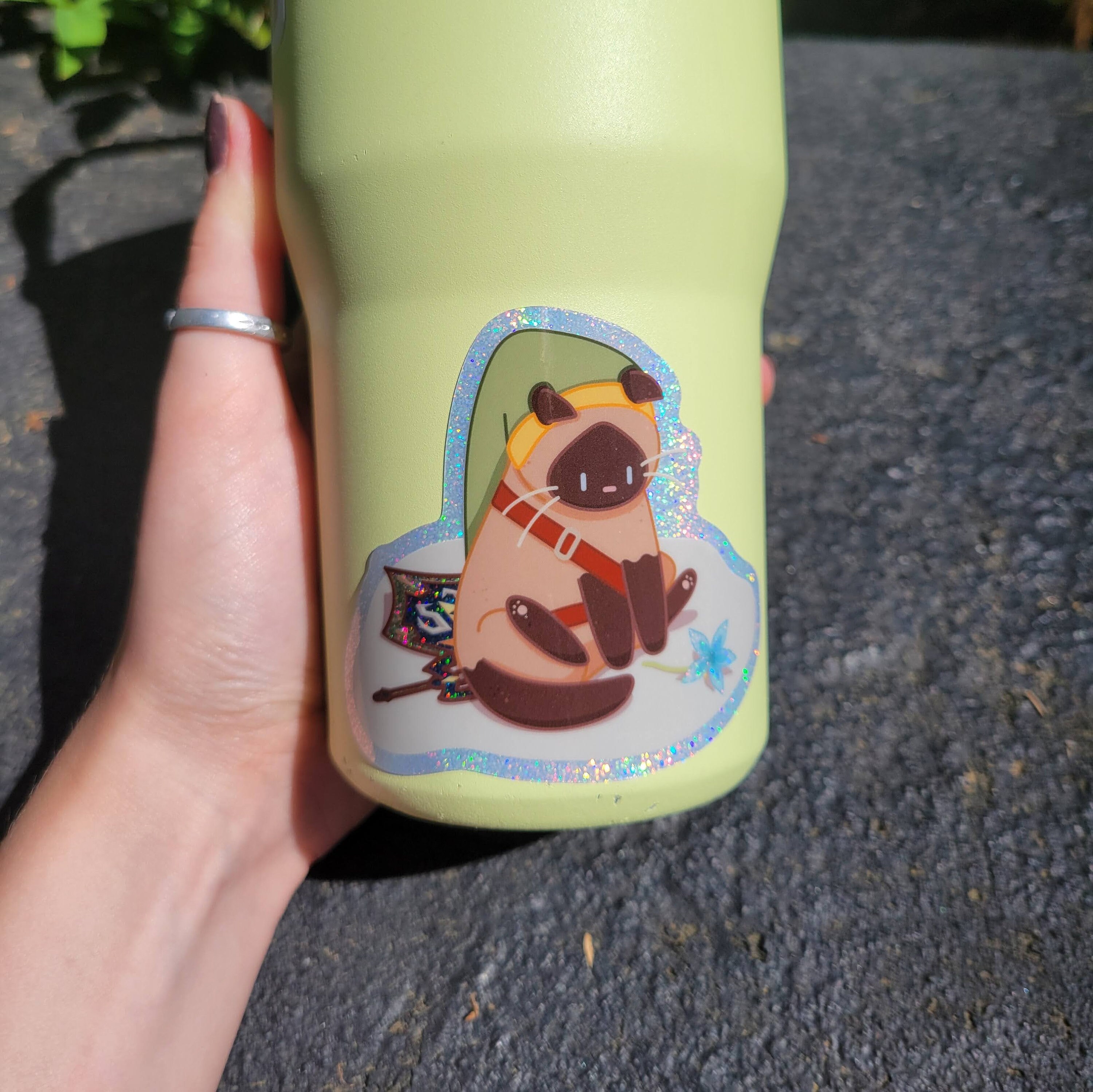 Cat Link With Silent Princess Waterproof Vinyl Sticker Zelda Sticker ...