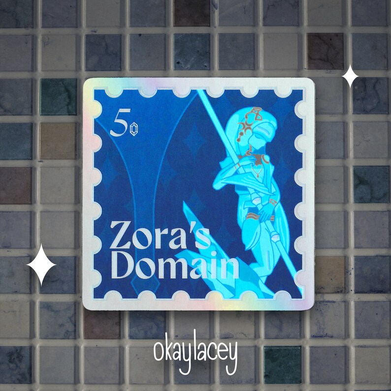 Zora's Domain Stamp Sticker - Waterproof Vinyl Sticker | Legend of ...