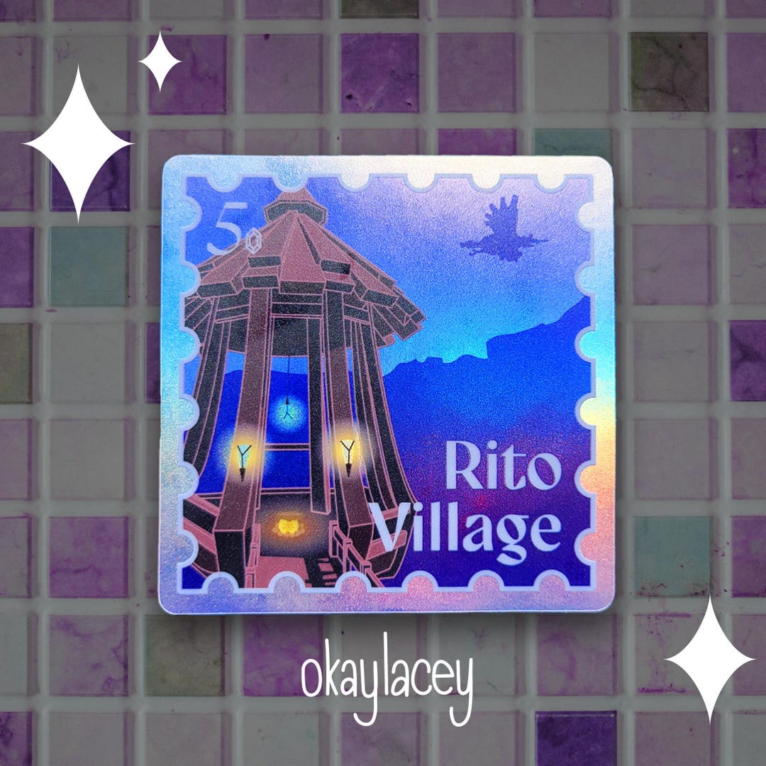 Rito Village Stamp Sticker - Waterproof Vinyl Sticker | Legend of Zelda ...