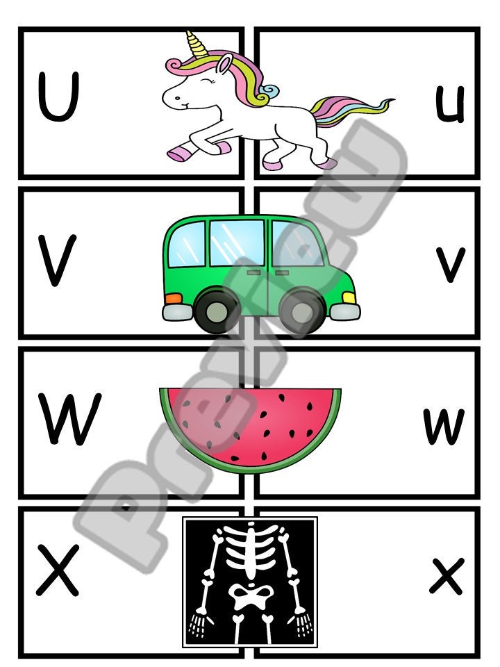 Alphabet & Picture Puzzle - Etsy