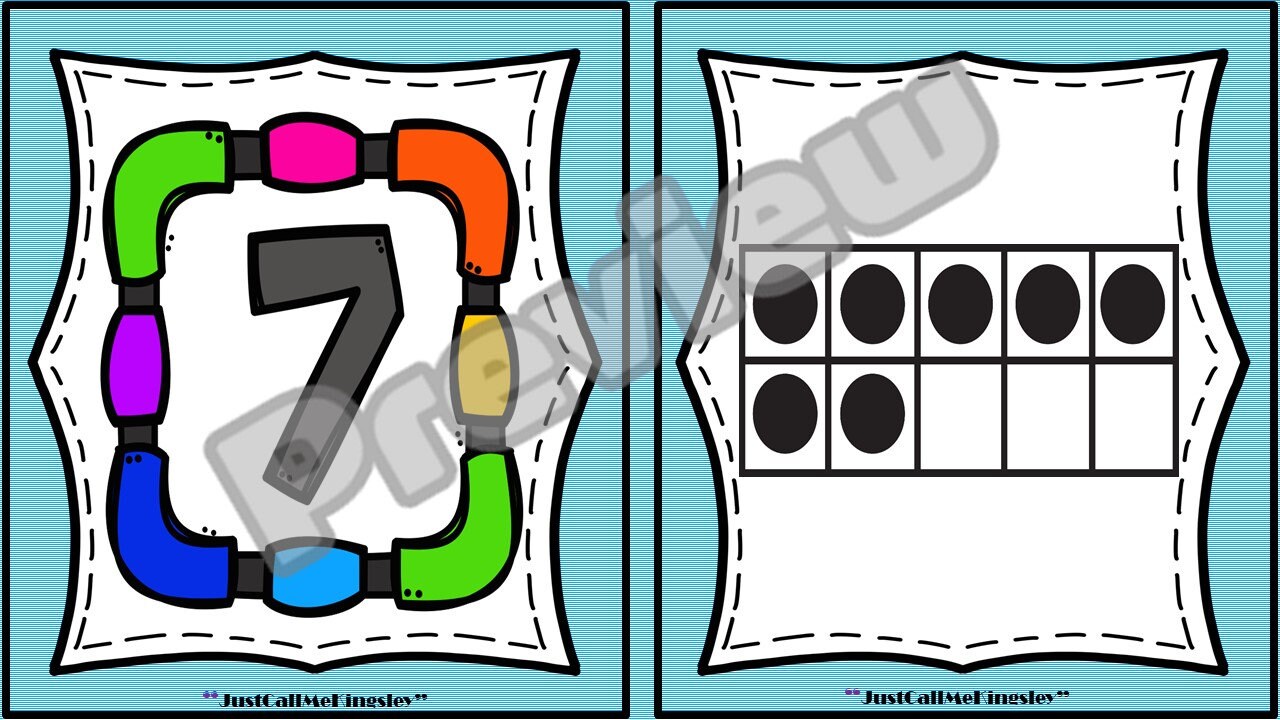 Number Match With Ten Frames 1-10 - Etsy