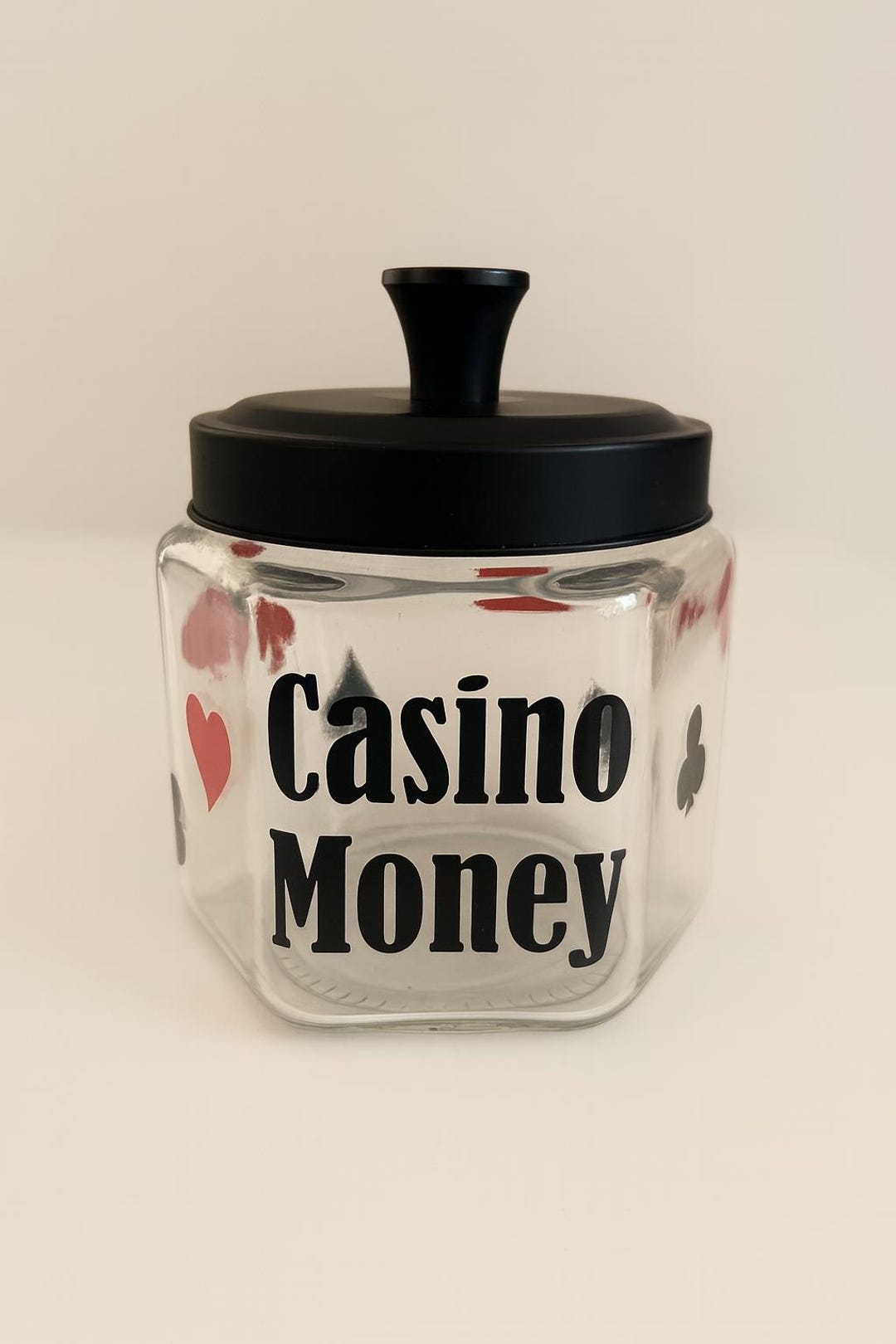 Casino Money Jar: Glass Coin Savings Bank - Fun Gambling Gift - Etsy
