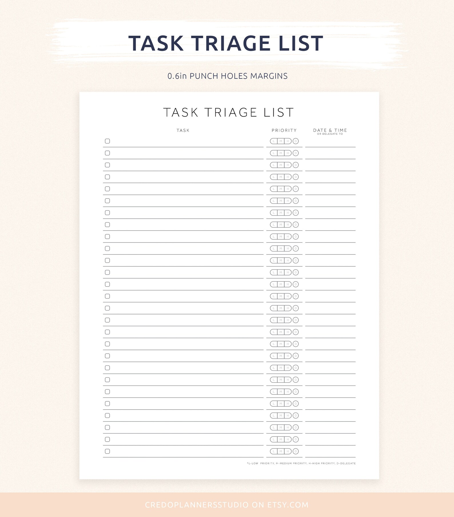 Triage Task List Brain Dump Printable to Do List Get Things - Etsy
