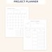 Project Planner, Printable, to Do List, Work Planner, Project Timeline ...