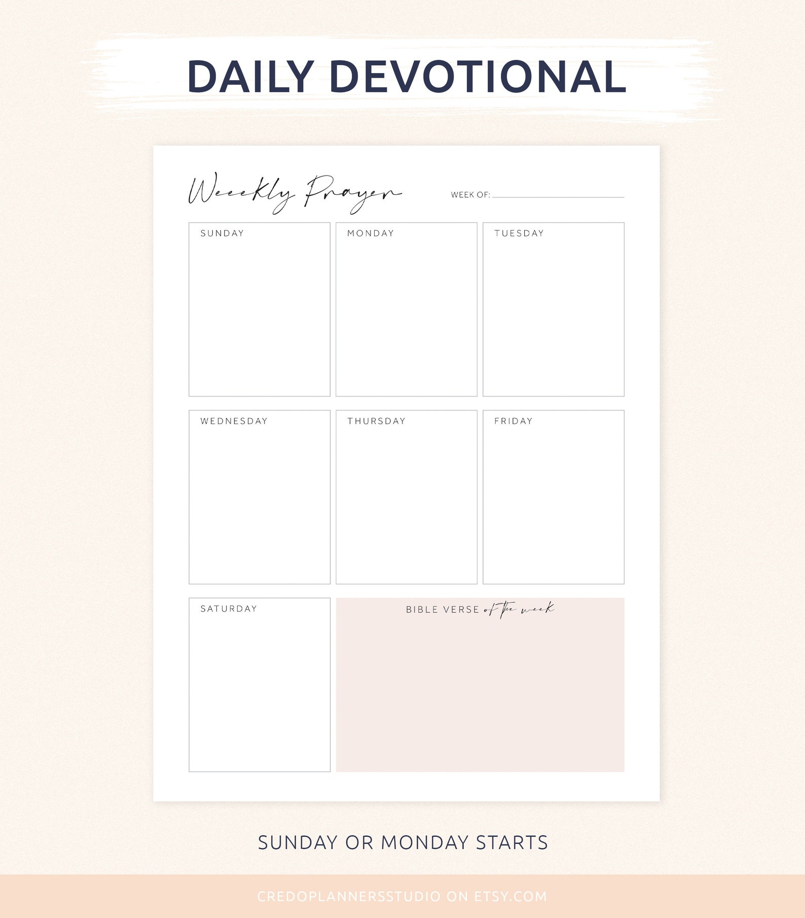 Daily Devotional Bible Study Devotional Printable Bible - Etsy