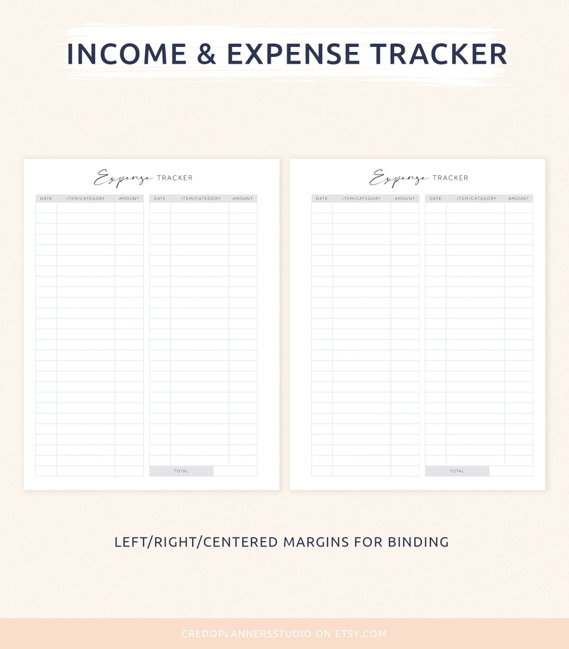 Income and Expense Tracker, Budget Tracker Printable, Budget Planner ...