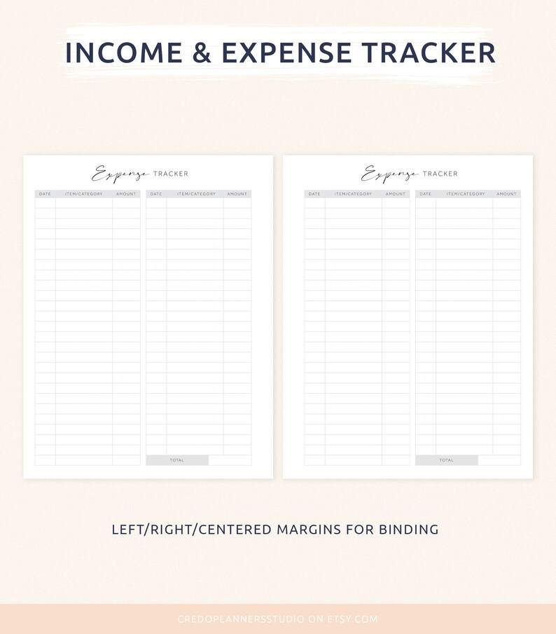 Income and Expense Tracker, Budget Tracker Printable, Budget Planner ...