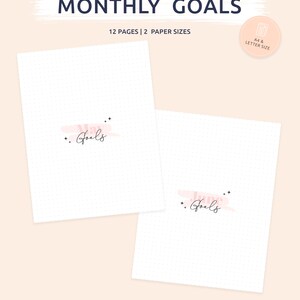 Monthly Goal Map, Goal Planner, Monthly Goals Printable, Monthly Goals ...