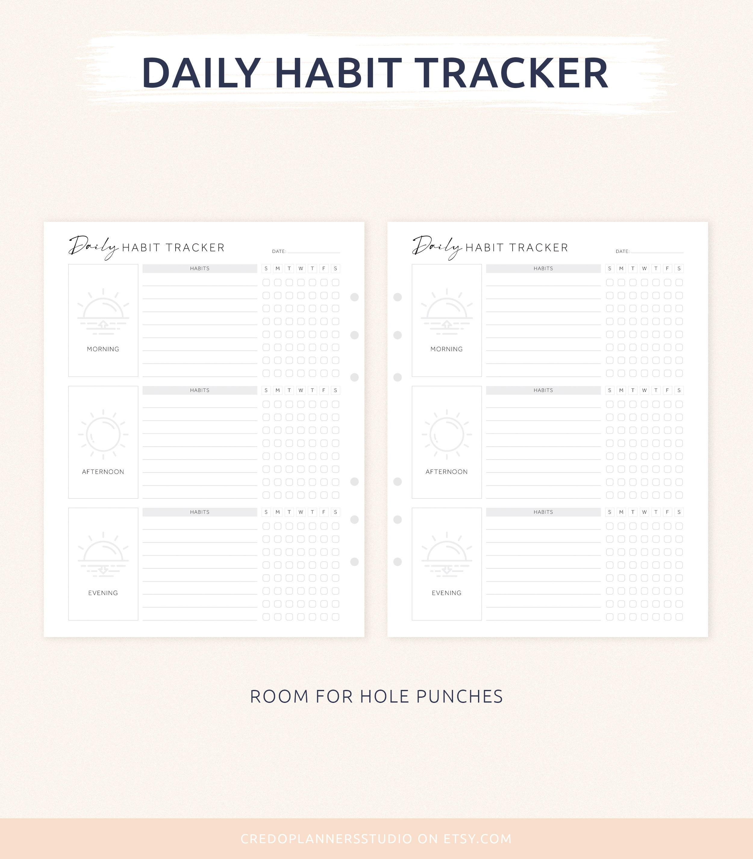 Daily Habit Tracker, Weekly Habit Tracking, Habits, Routine Planner ...