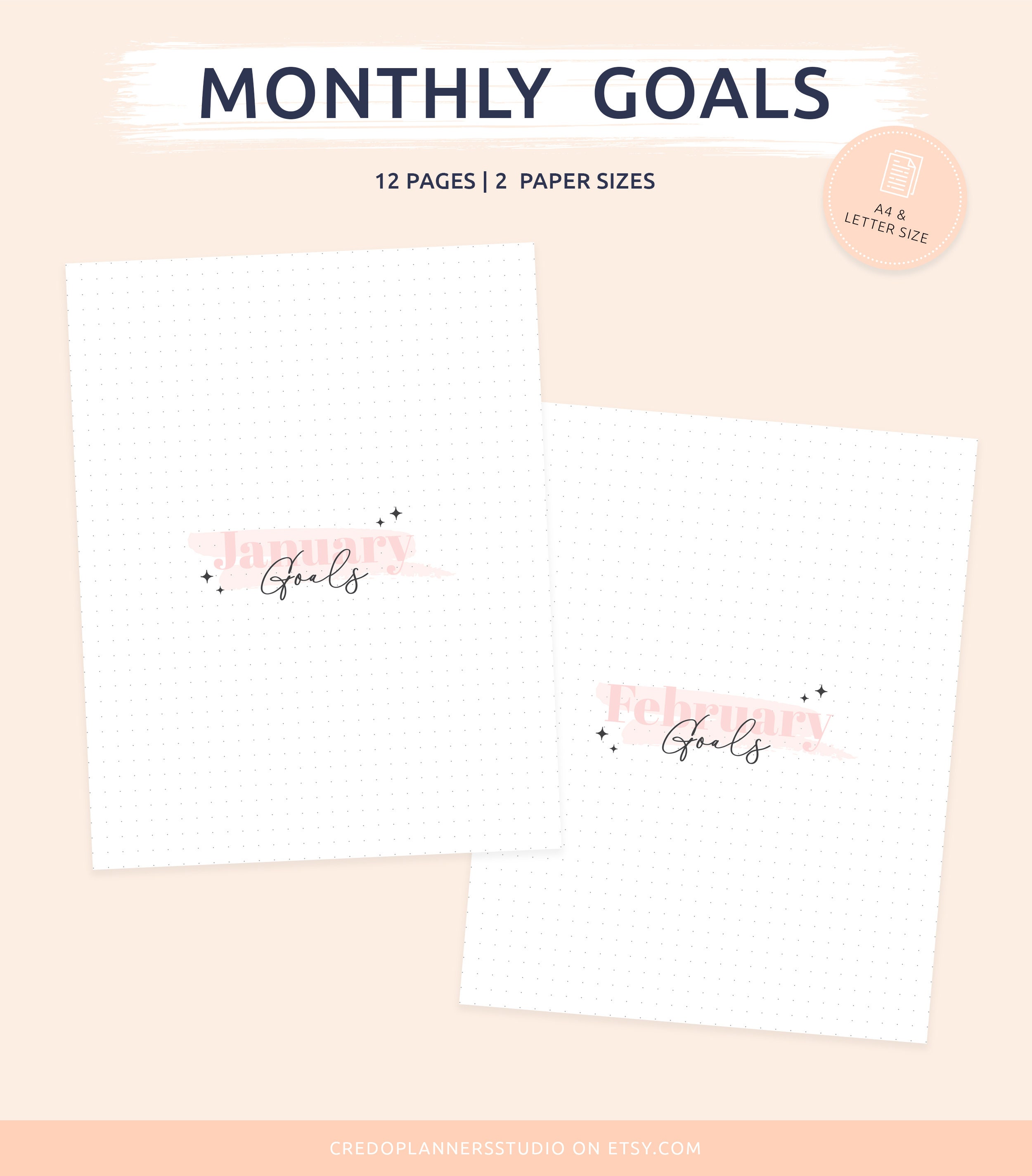 Monthly Goal Map, Goal Planner, Monthly Goals Printable, Monthly Goals ...